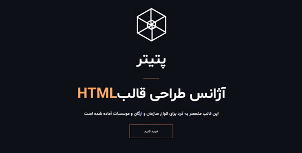 قالب تک صفحه ای Petir پوسته HTML زیبای شرکتی | راست چین